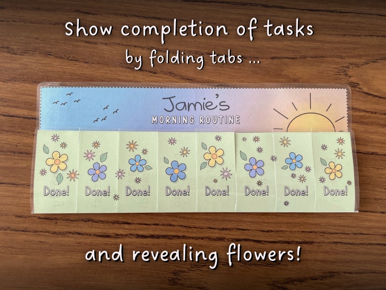 Morning Routine Chart, Printable Folding / Flip Chart : Kids Daily ...