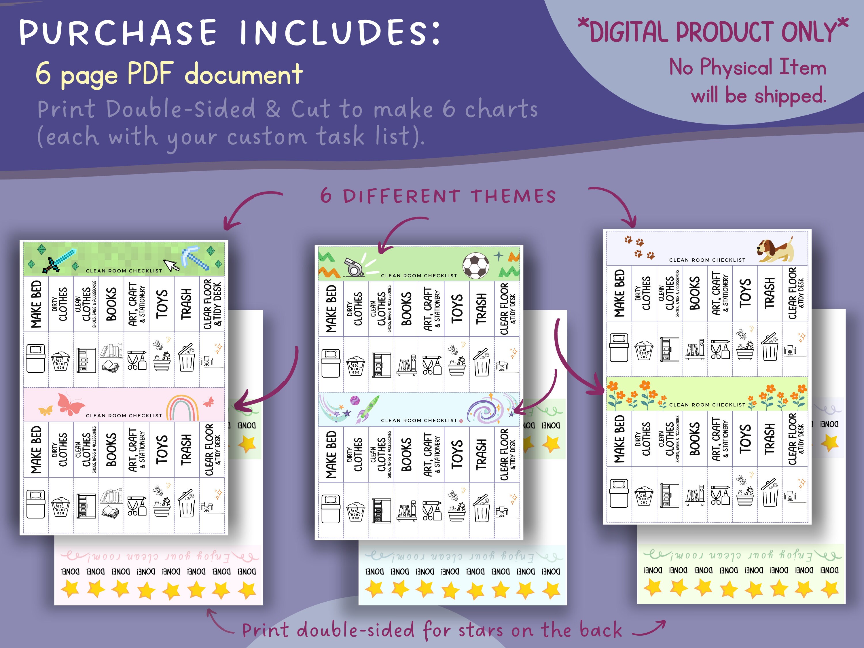 Customized Clean Room Chart Printable Digital File With - Etsy Australia