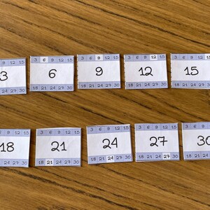 3 Times Tables Flash Cards, Printable Multiplication Flash Cards, Math ...