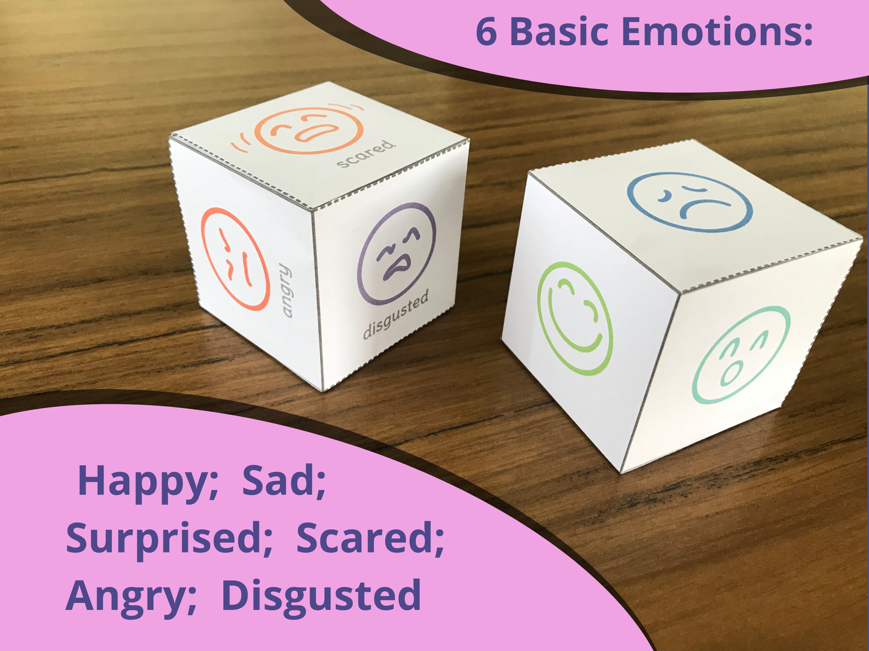 Feelings Cube Printable, Kids Emotions, Communication Aids, Practice ...