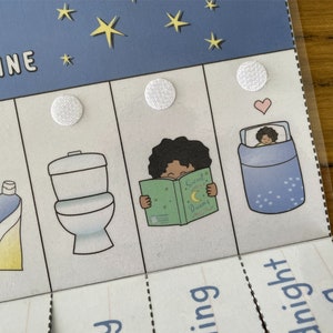 Bedtime Routine Chart, Printable Folding / Flip Chart : Kids Daily ...