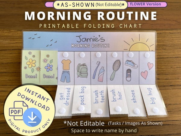 Step by Step Bathroom Routine and Potty Training Chart and Cards ...