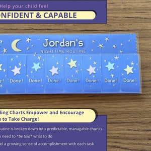 Editable Bedtime Routine Chart, Printable Folding / Flip Chart : Kids ...