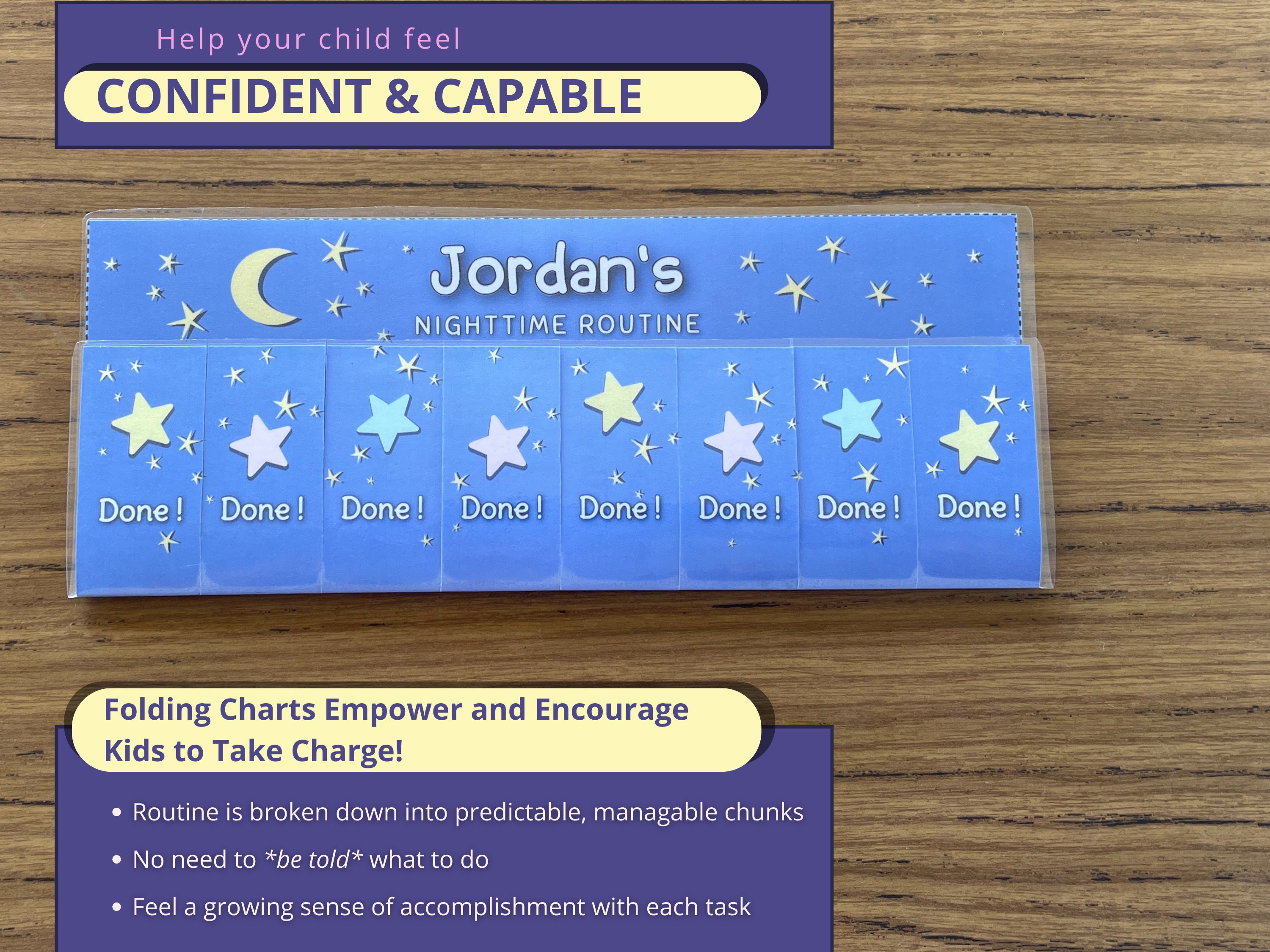 Editable Bedtime Routine Chart, Printable Folding / Flip Chart : Kids ...