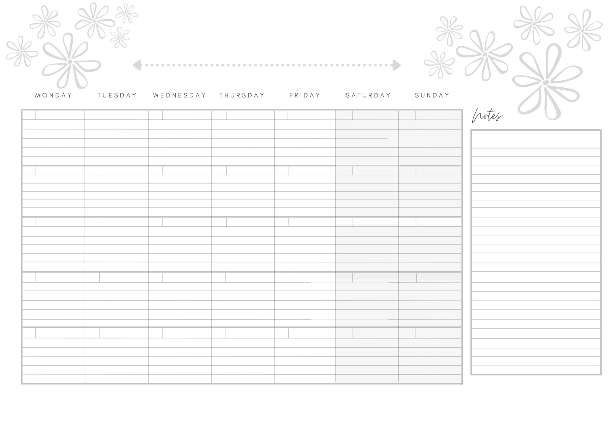 blank-month-calendar-lined-printable-instant-download-etsy