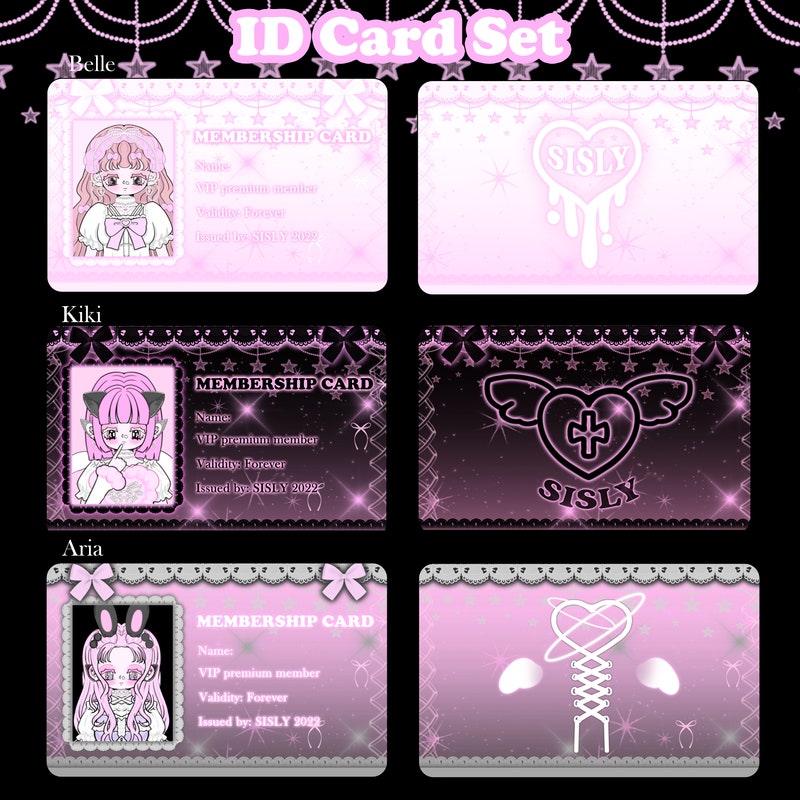 Anime Girl Cards - Etsy