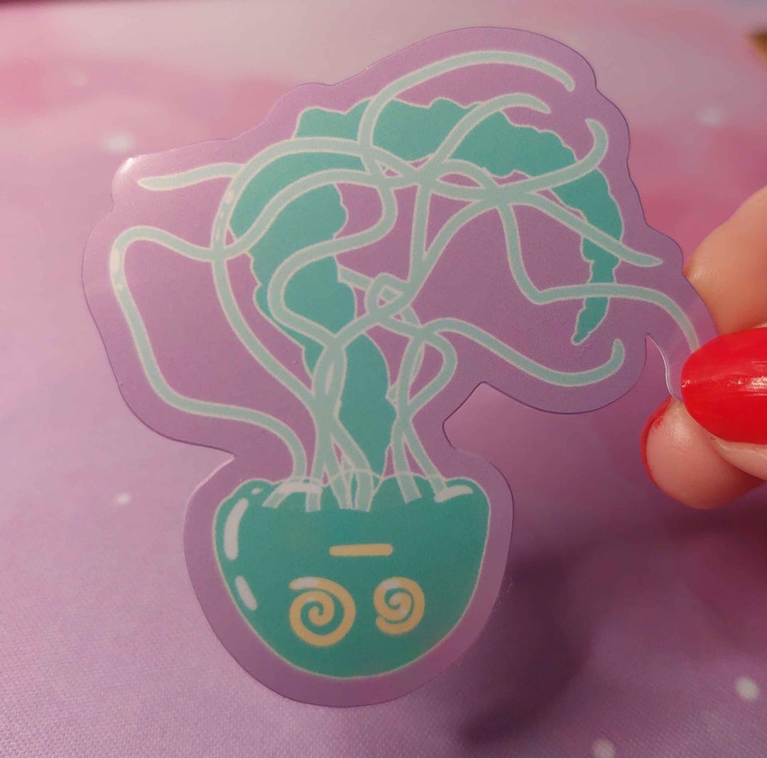 Clumsy Jellyfish Sticker | Die Cut Waterproof Glossy Vinyl ...