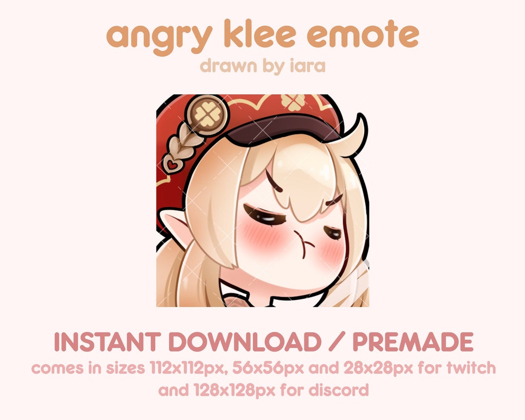 Genshin Impact Klee Angry Pout Twitch Discord Emotes | P2U Instant ...