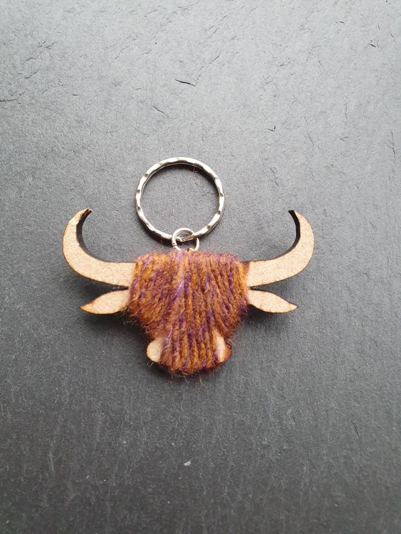 Highland Cow Keyring | Etsy UK