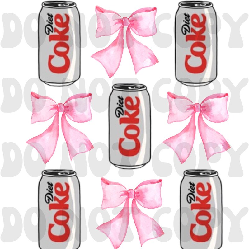 Diet Coke With Bows Svg - Etsy