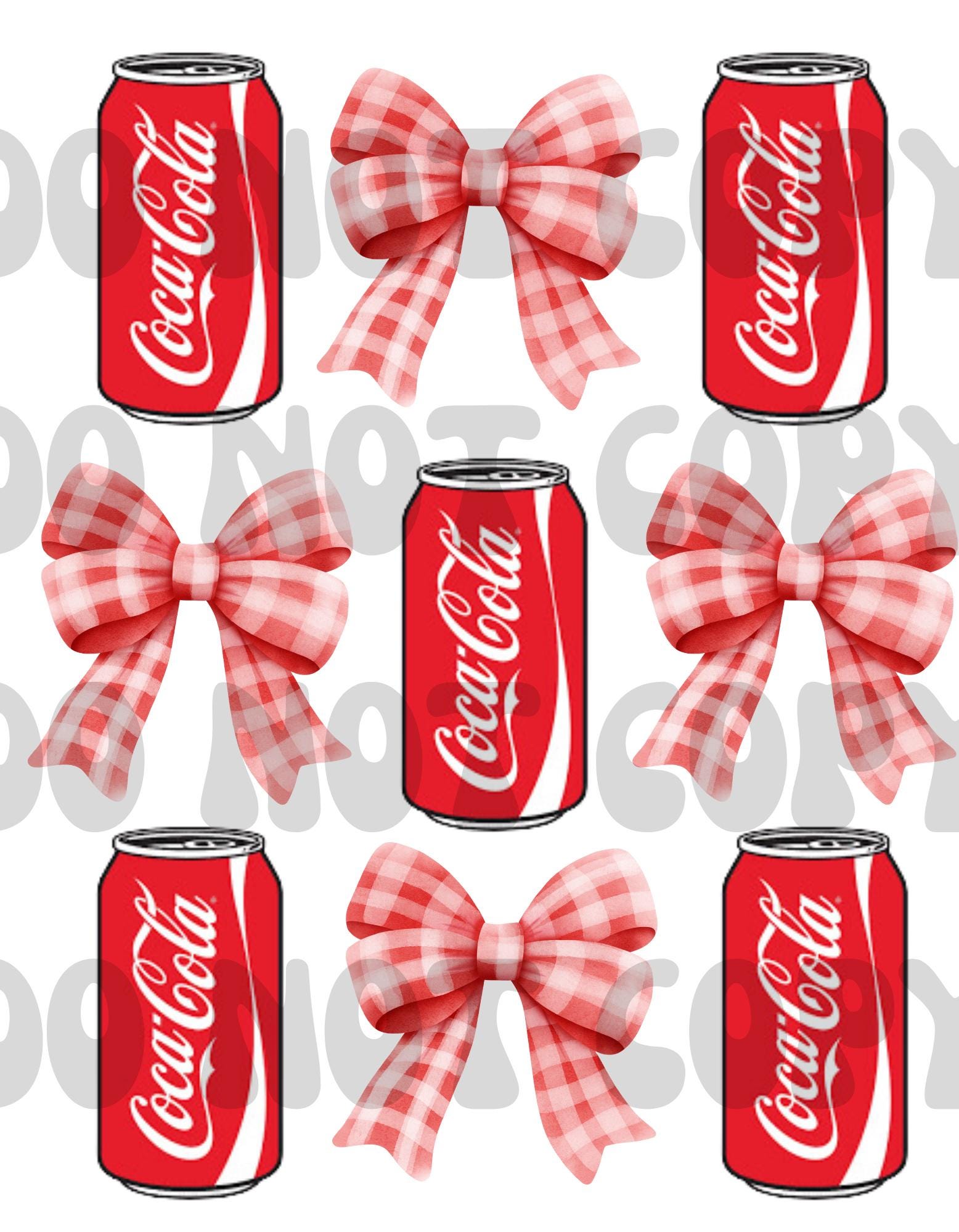 Coca Cola Preppy Bow PNG - Etsy