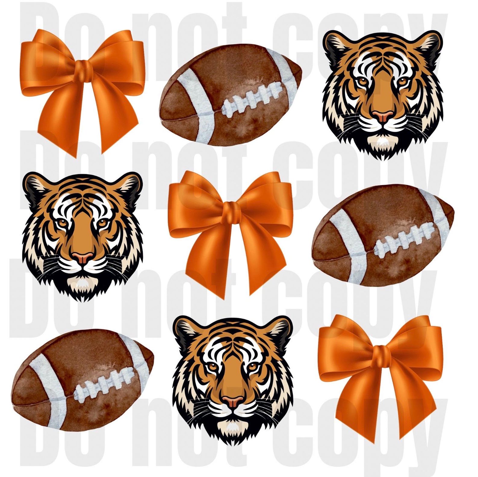 Preppy Red Bay Tiger Bow PNG - Etsy