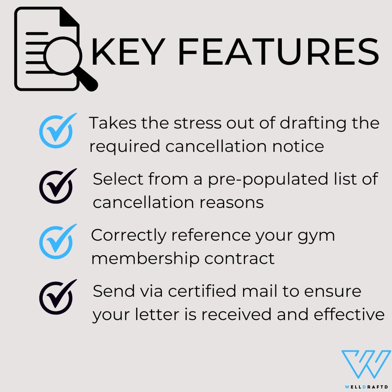 Gym Membership Cancellation Letter Template | Lawyer-drafted - Etsy