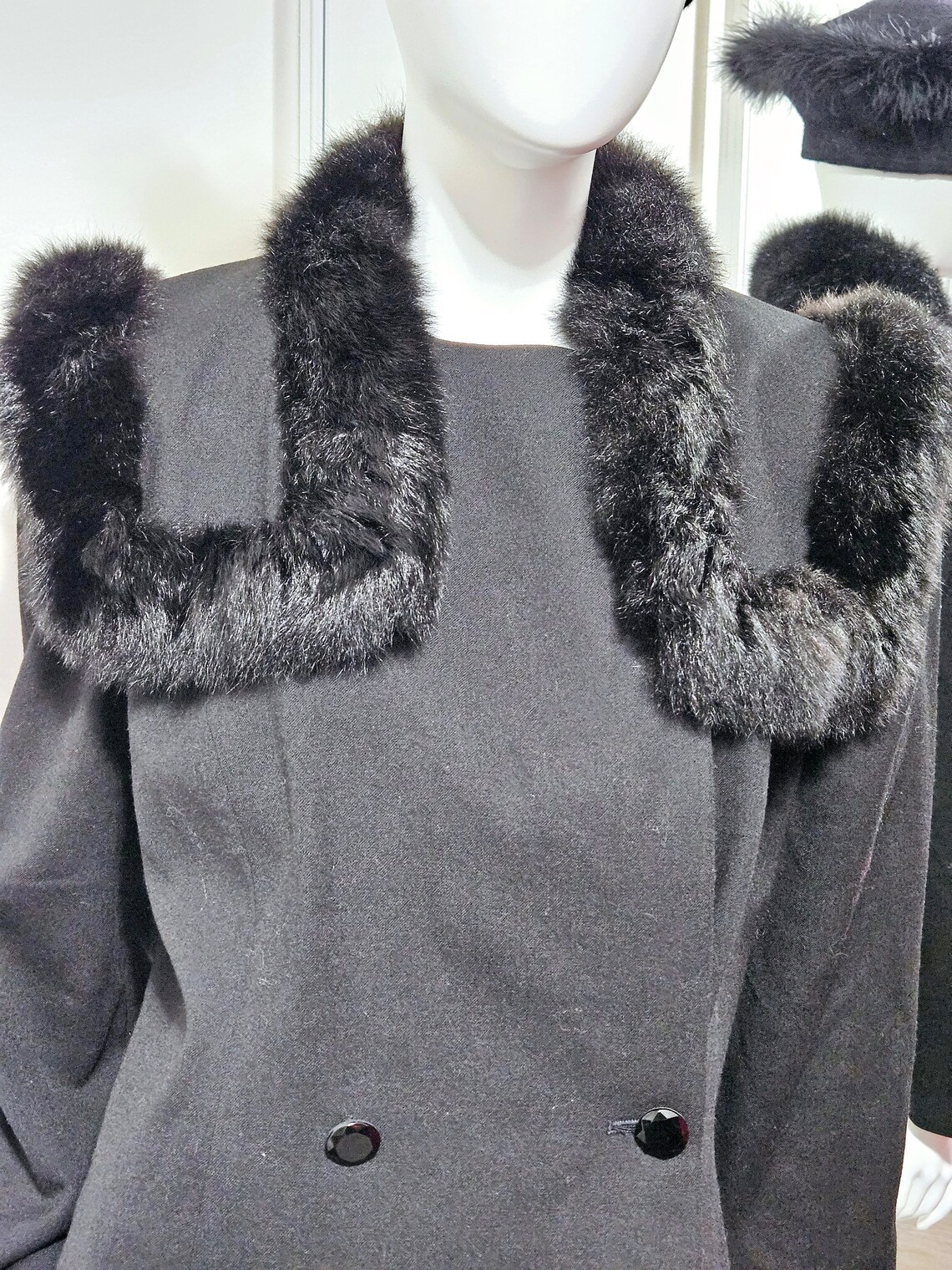 Vintage George Simonton Double-breasted Fur Jacket - Etsy