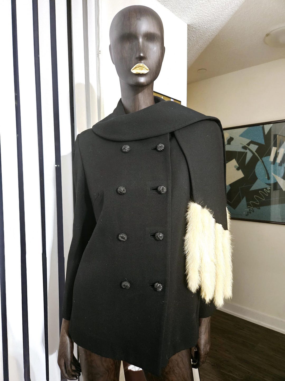 Vintage Union Label Wool-like Fur Jacket - Etsy