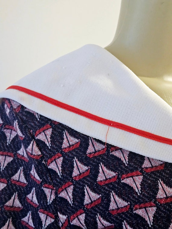 1970s Pantel Sailot Print Dress - Gem