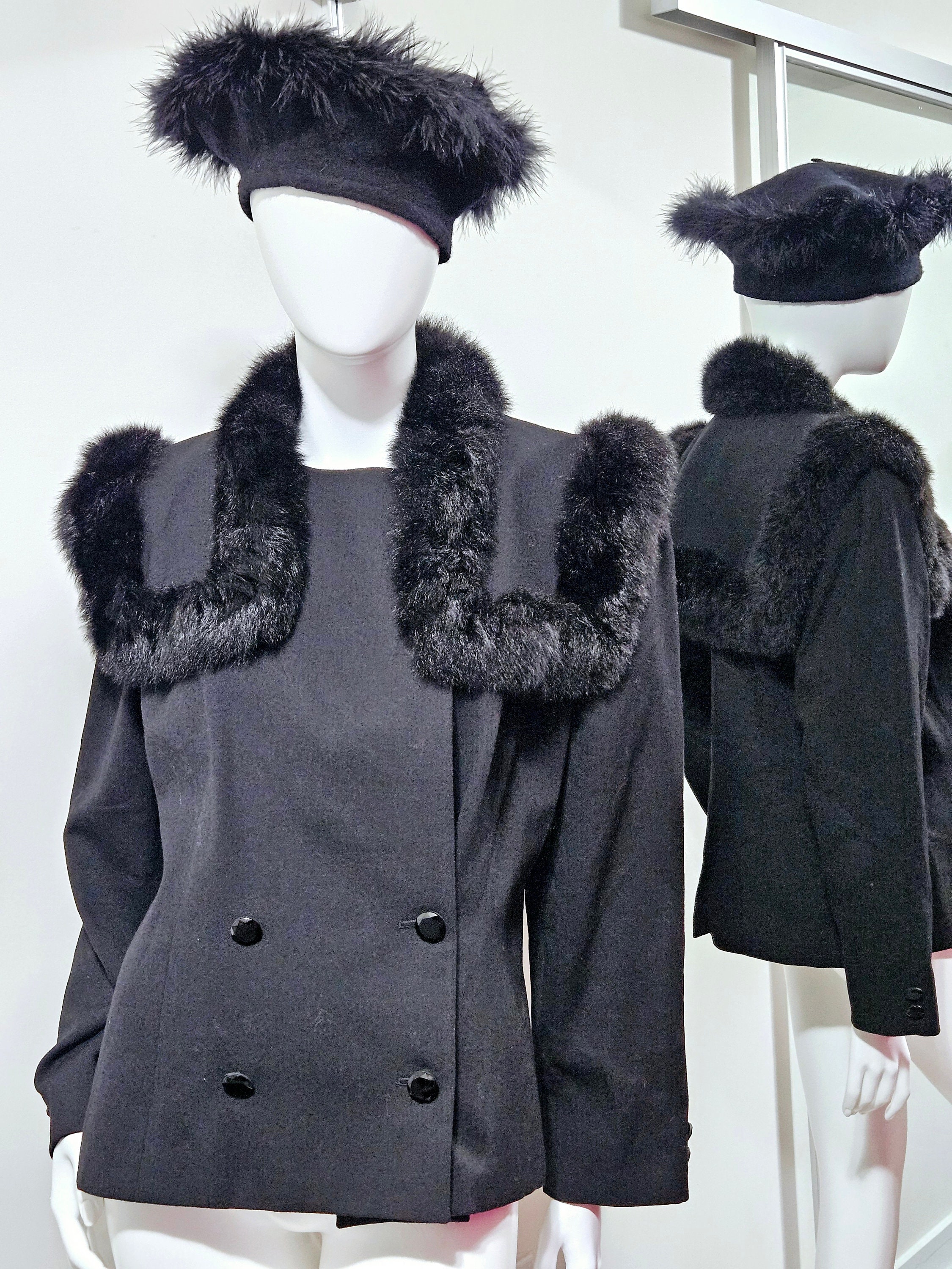 Vintage George Simonton Double-breasted Fur Jacket - Etsy