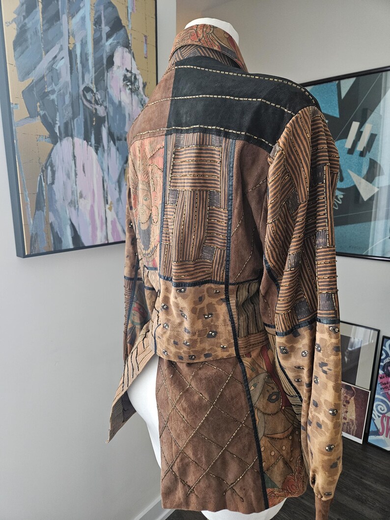 Vintage Judith Ann Creations Novelty Art Deco Beaded Suede Leather ...