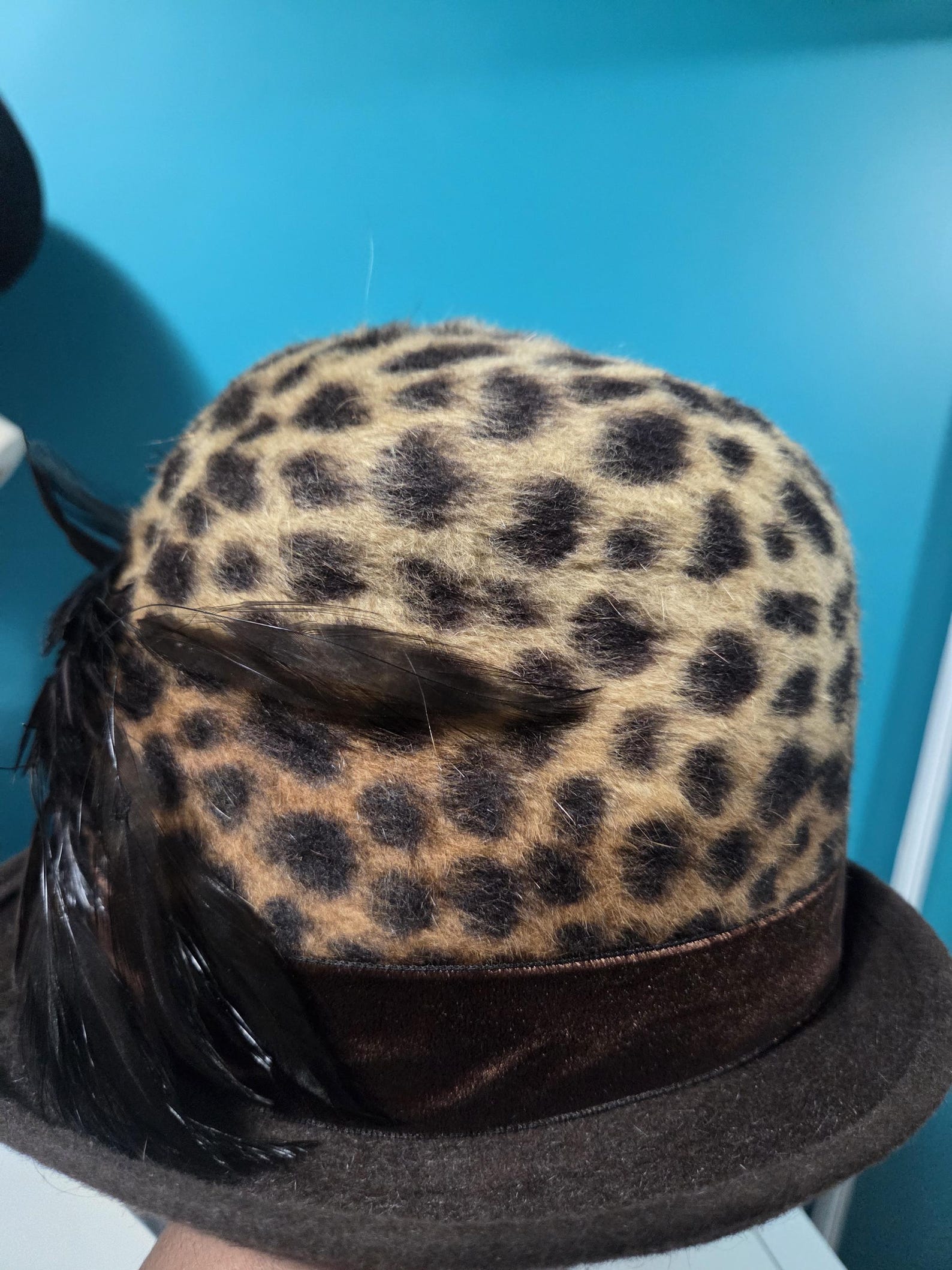 Vintage Original Custom Lillipat Leopard Print Feather Brown Hat - Etsy