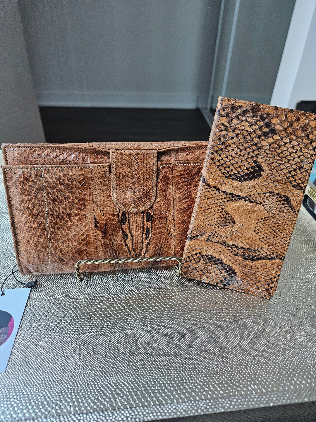 Vintage Python Skin Clutch X Checkbook Holder - Etsy