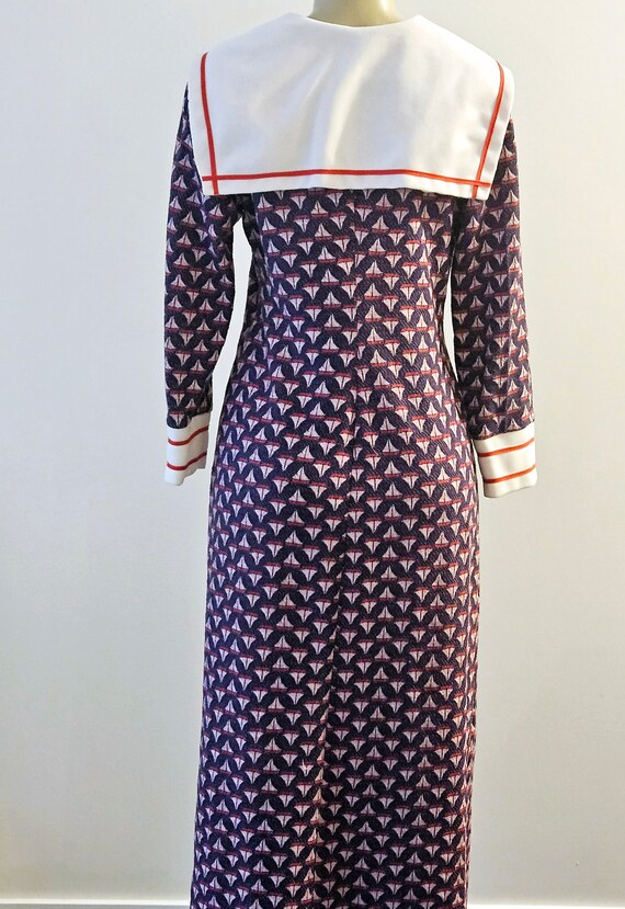 1970s Pantel Sailot Print Dress - Gem
