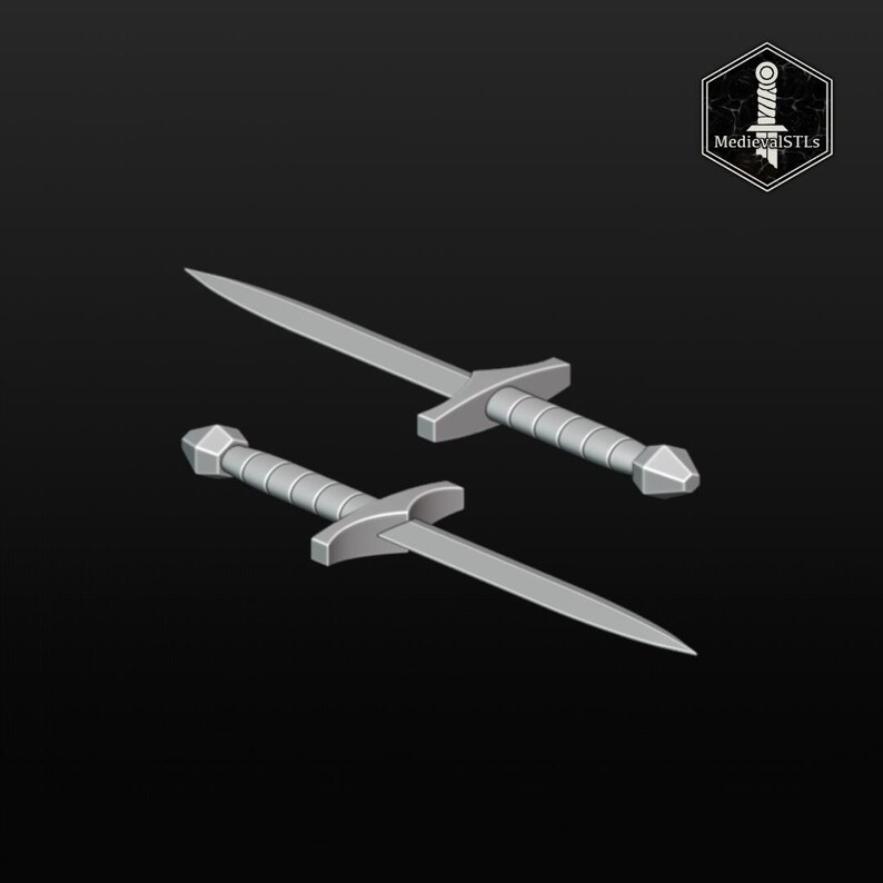 Knightly Dagger 3D Print File - Etsy
