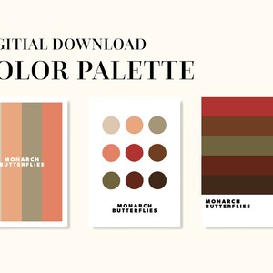 Monarch Butterflies Color Palette | Instant Download | Procreate | PNG ...