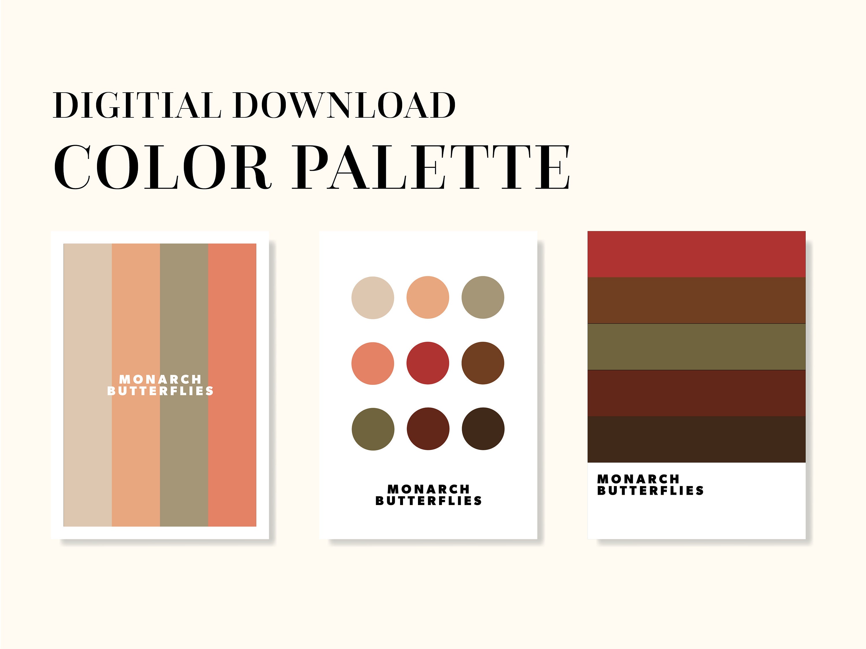 Monarch Butterflies Color Palette | Instant Download | Procreate | PNG ...