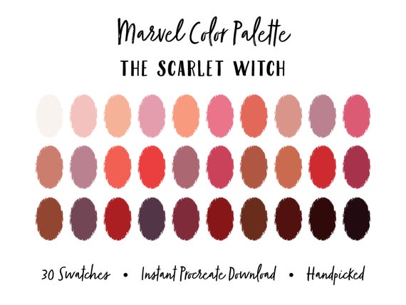 Marvel Color Palette Instant Download Procreate PNG | Etsy