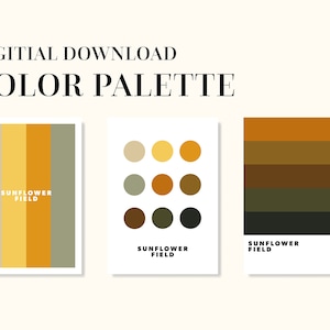 Sunflower Field Color Palette | Instant Download | Procreate | PNG ...