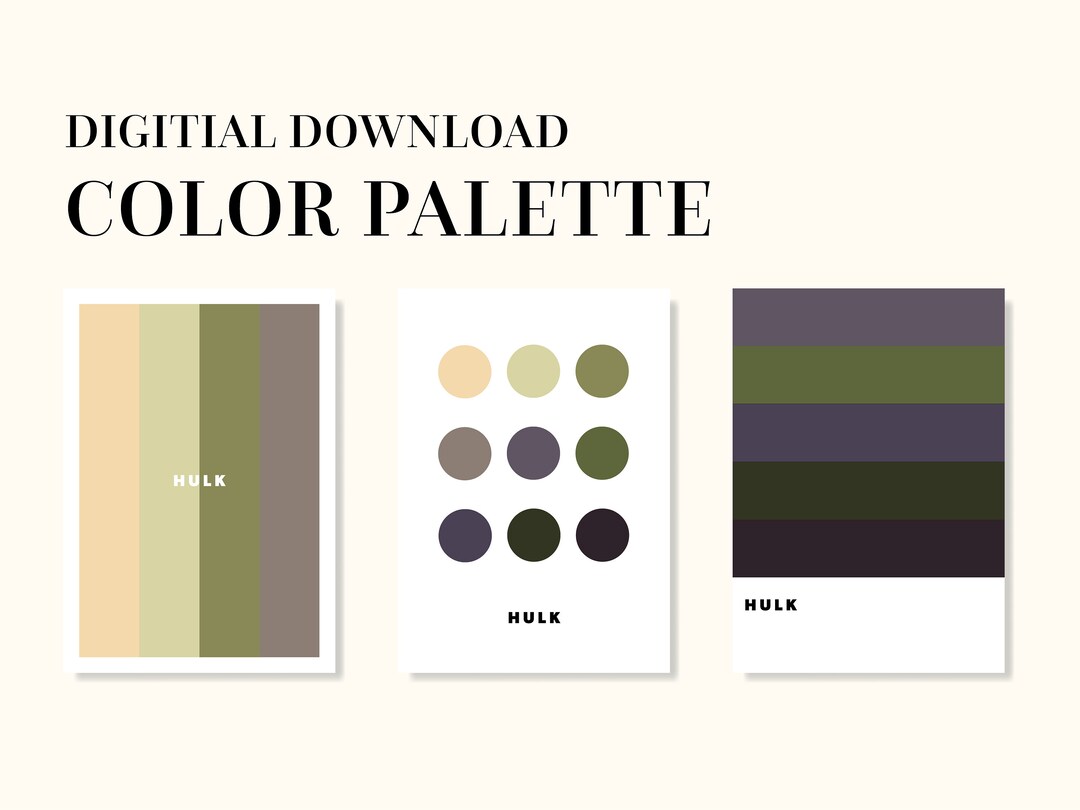 Hulk Color Palette | Instant Download | Marvel Studios | Procreate ...
