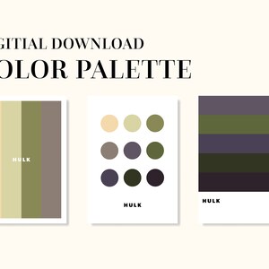 Hulk Color Palette | Instant Download | Marvel Studios | Procreate ...