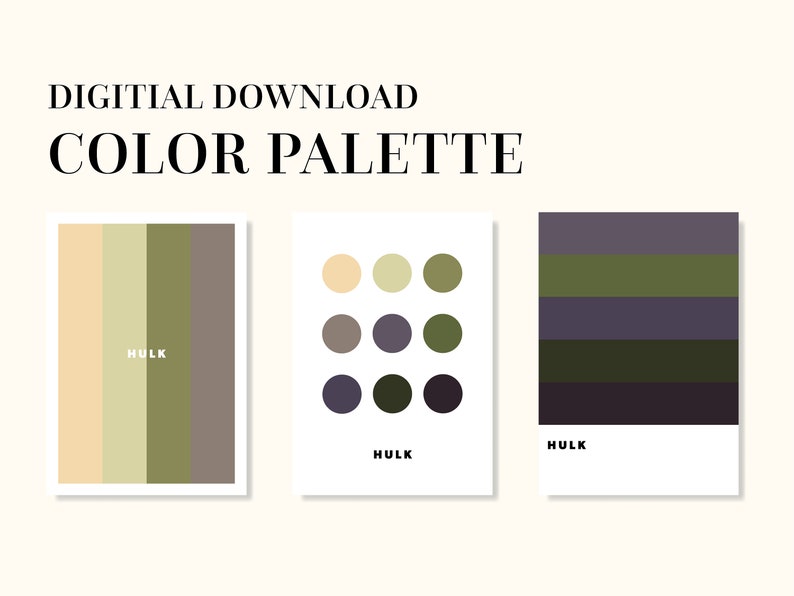 Hulk Color Palette | Instant Download | Marvel Studios | Procreate ...