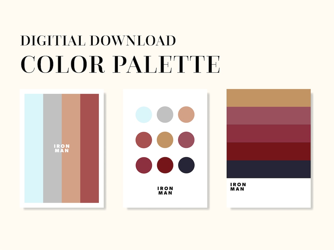 Iron Man Color Palette | Instant Download | Marvel Studios | Procreate ...