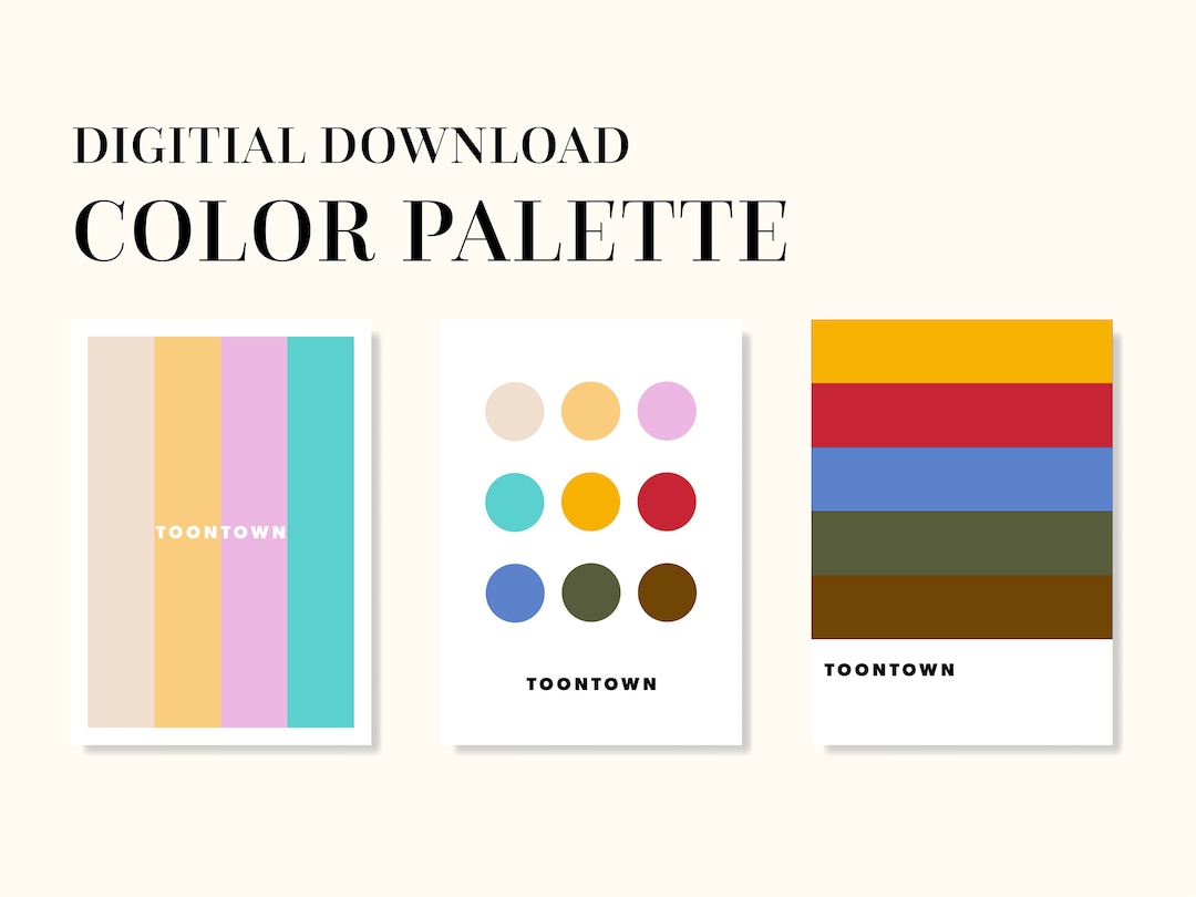 Mickey's Toontown Color Palette | Disneyland | Instant Download ...