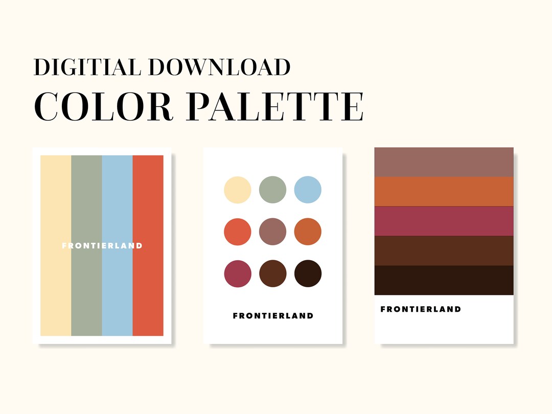Frontierland Color Palette | Disneyland | Instant Download | Procreate ...