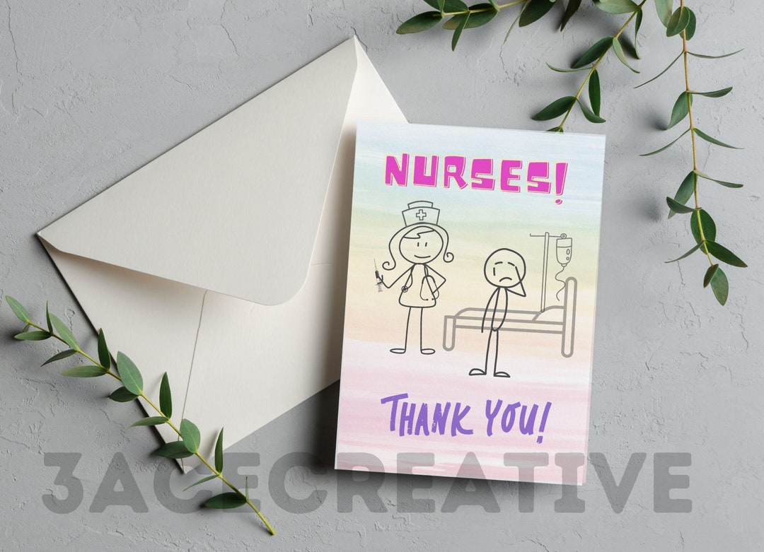 Nurse Appreciation Card Printable Two Sides - Etsy