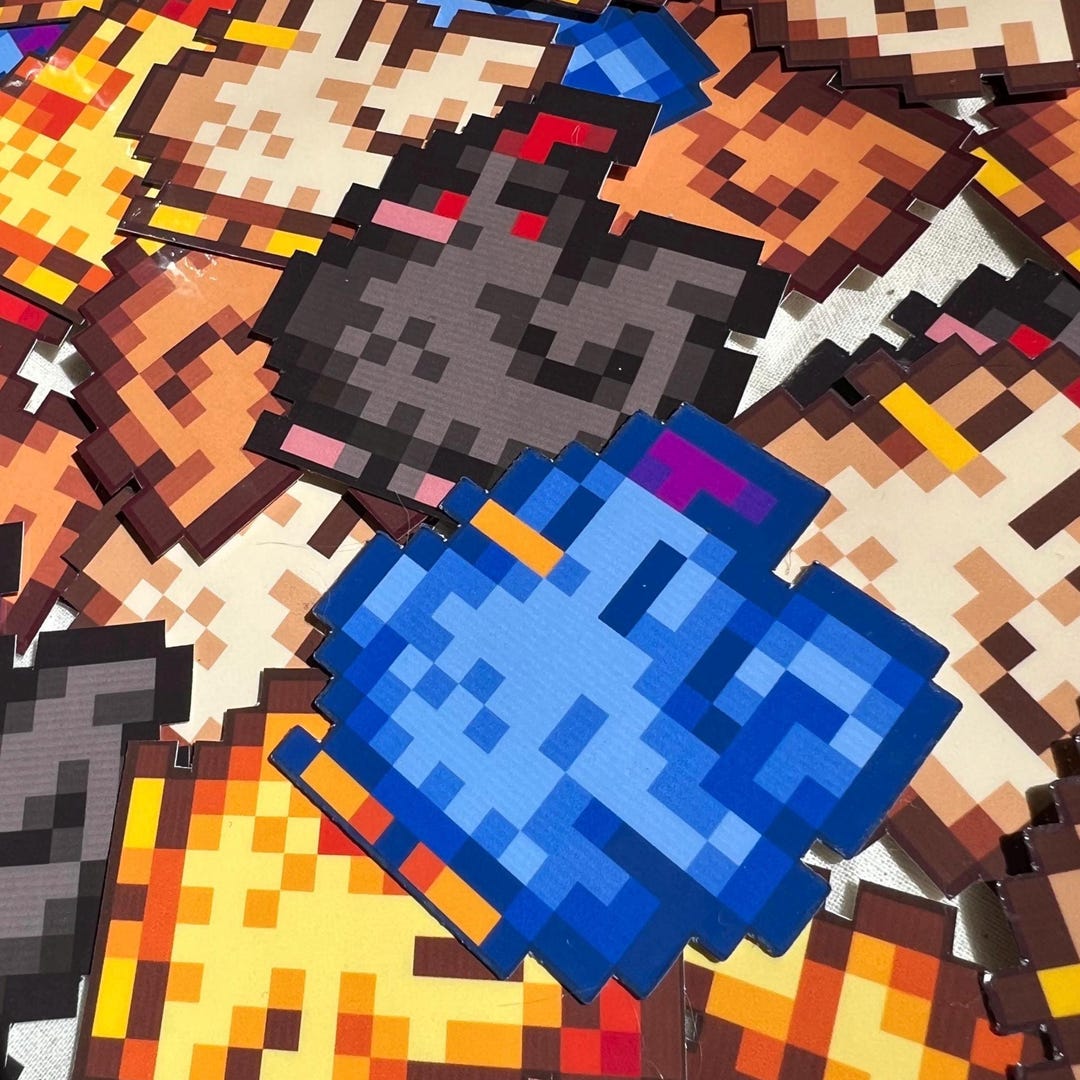 Glossy Stardew Valley Pixel Bock Bok Chicken Vinyl Sticker – Waterproof ...