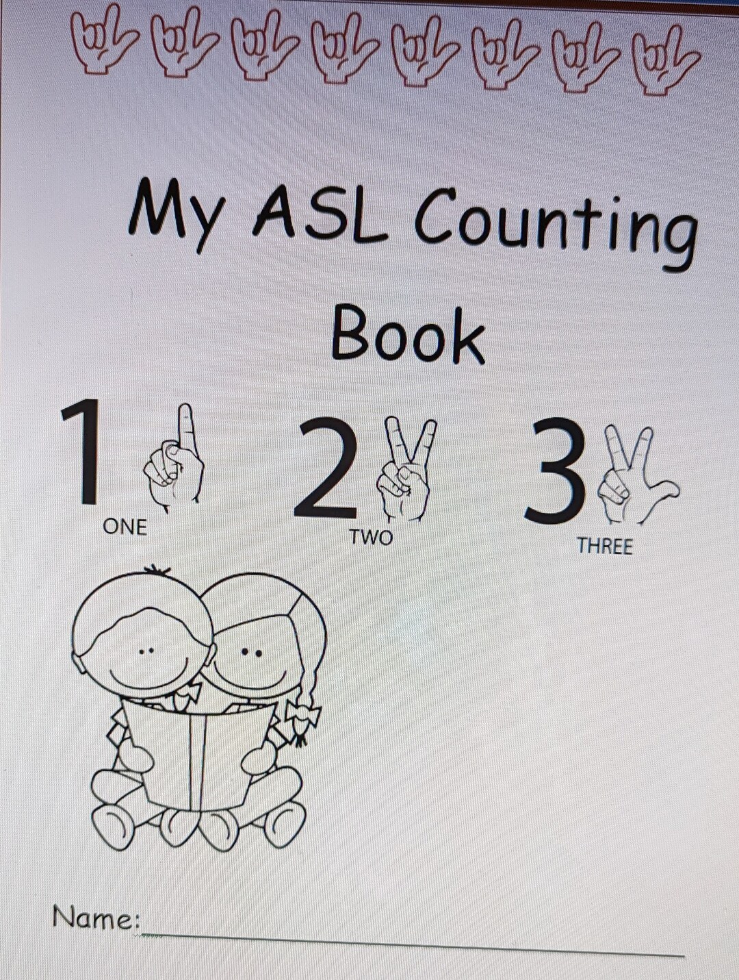 American Sign Language Number Book - Etsy