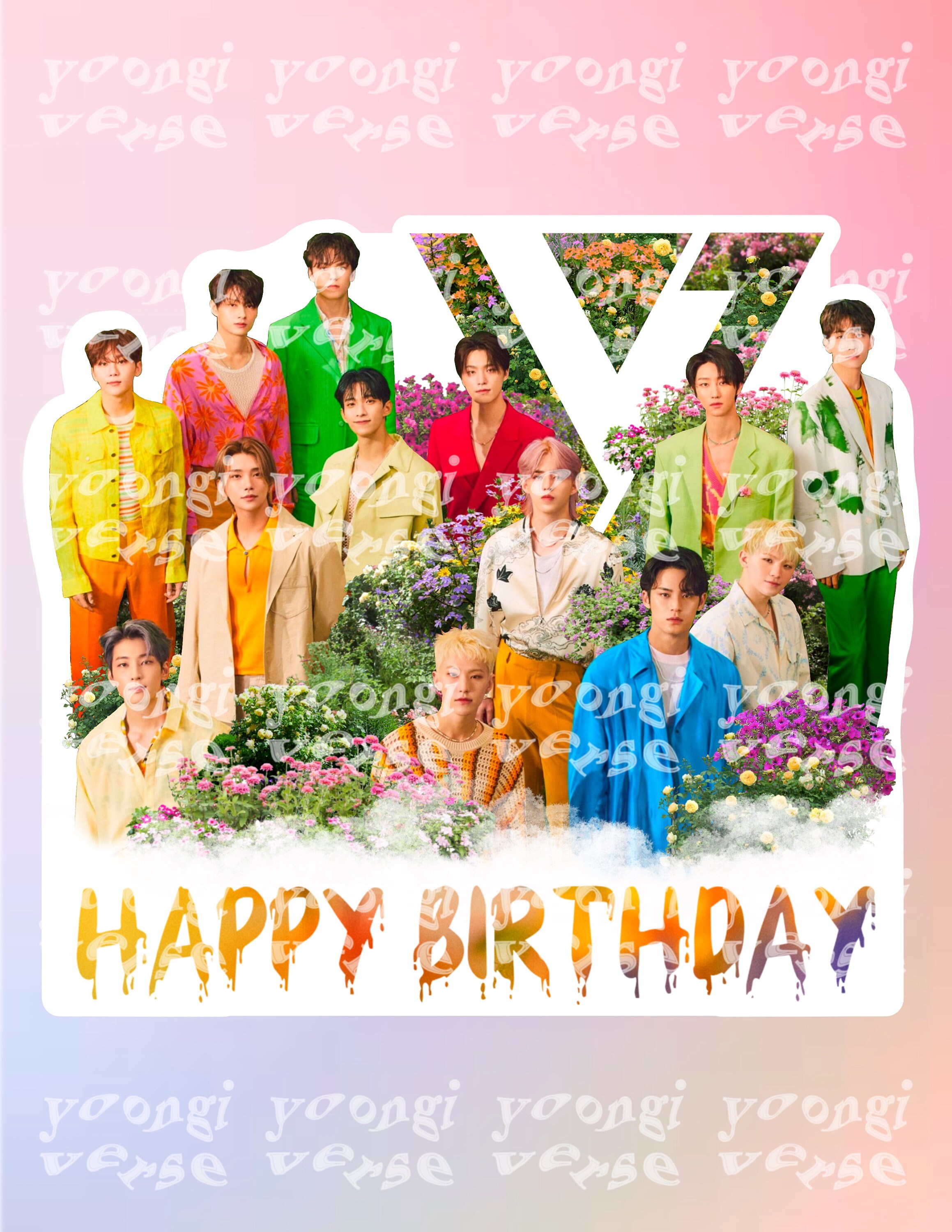 Seventeen Be the Sun Cake Toppers Svt Cupcake Toppers Svt - Etsy