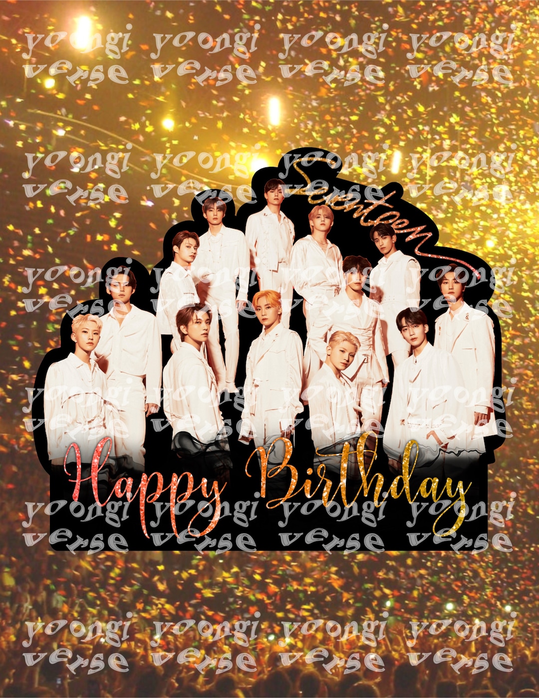 Seventeen Be the Sun Cake Toppers, Svt Cupcake Toppers, Svt Stickers ...