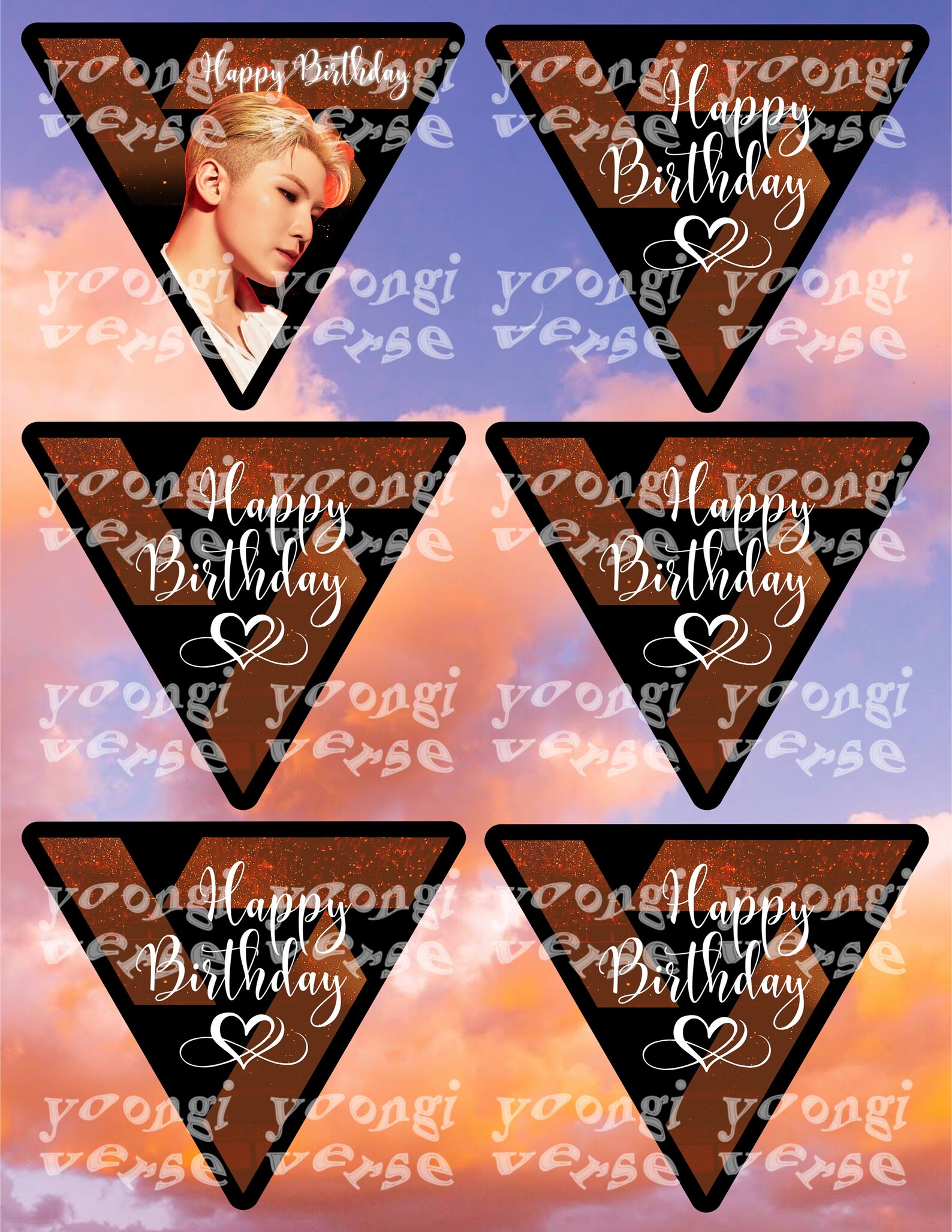 Seventeen Be the Sun Cupcake Toppers, Svt Cake Toppers, Svt Stickers ...