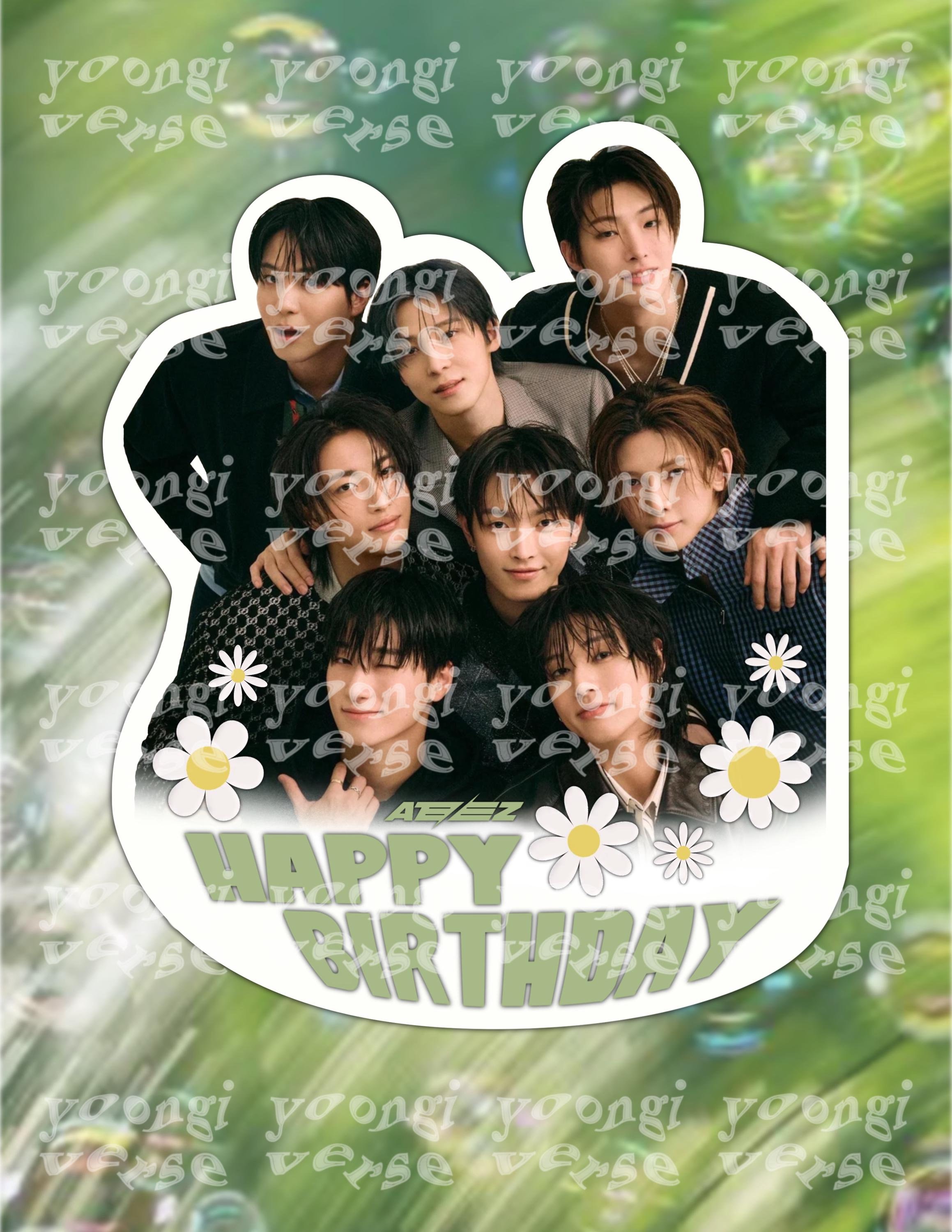 Ateez Dazed Cake Toppers, Ateez Cupcake Toppers, Ateez Stickers, Ateez ...