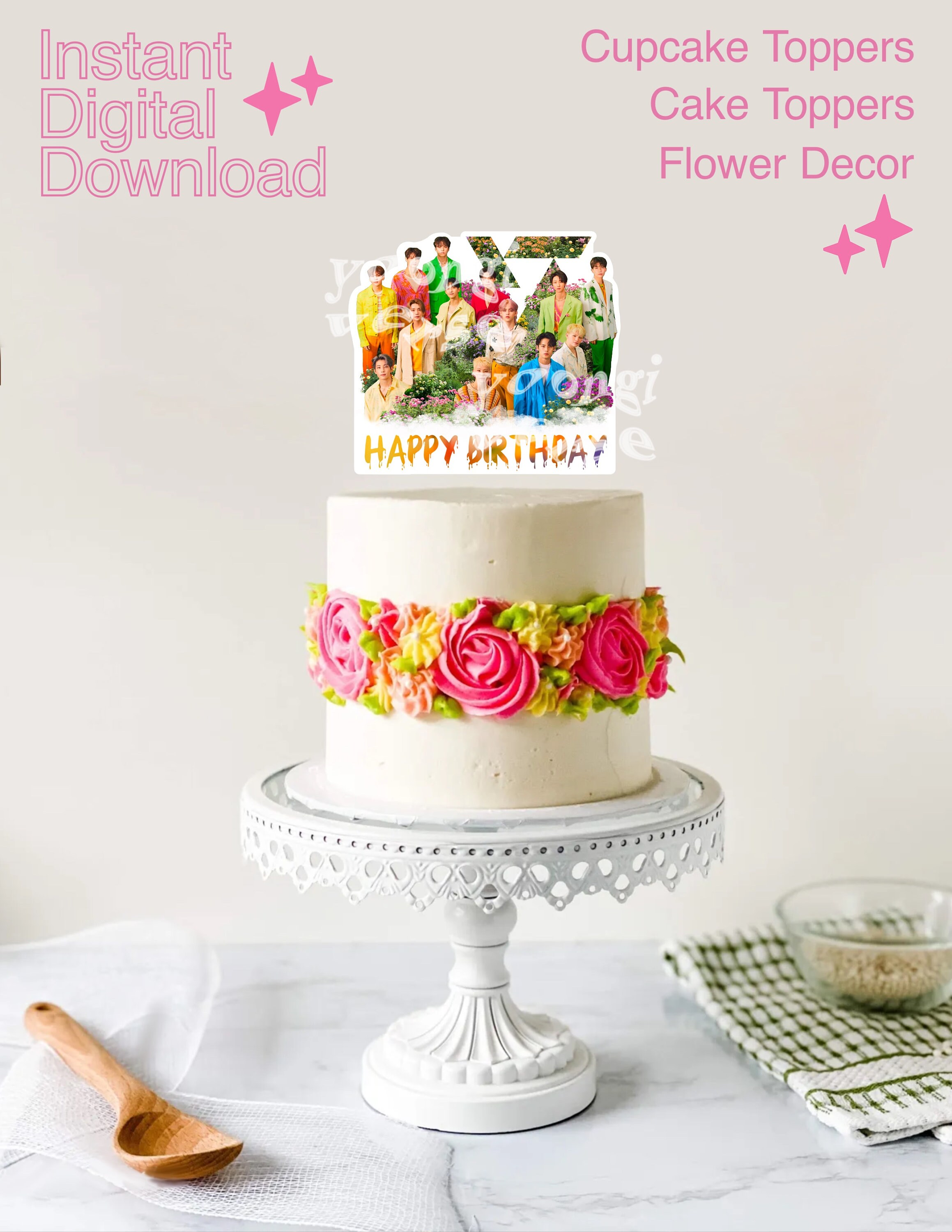 Seventeen Be the Sun Cake Toppers, Svt Cupcake Toppers, Svt Stickers ...