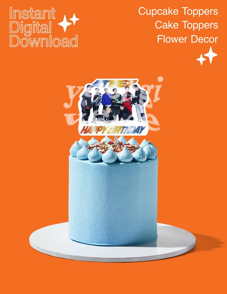Ateez the World Album Cake Toppers, Ateez Cupcake Toppers, Ateez ...