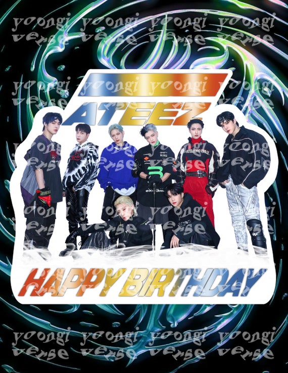 Ateez the World Album Cake Toppers Ateez Cupcake Toppers - Etsy
