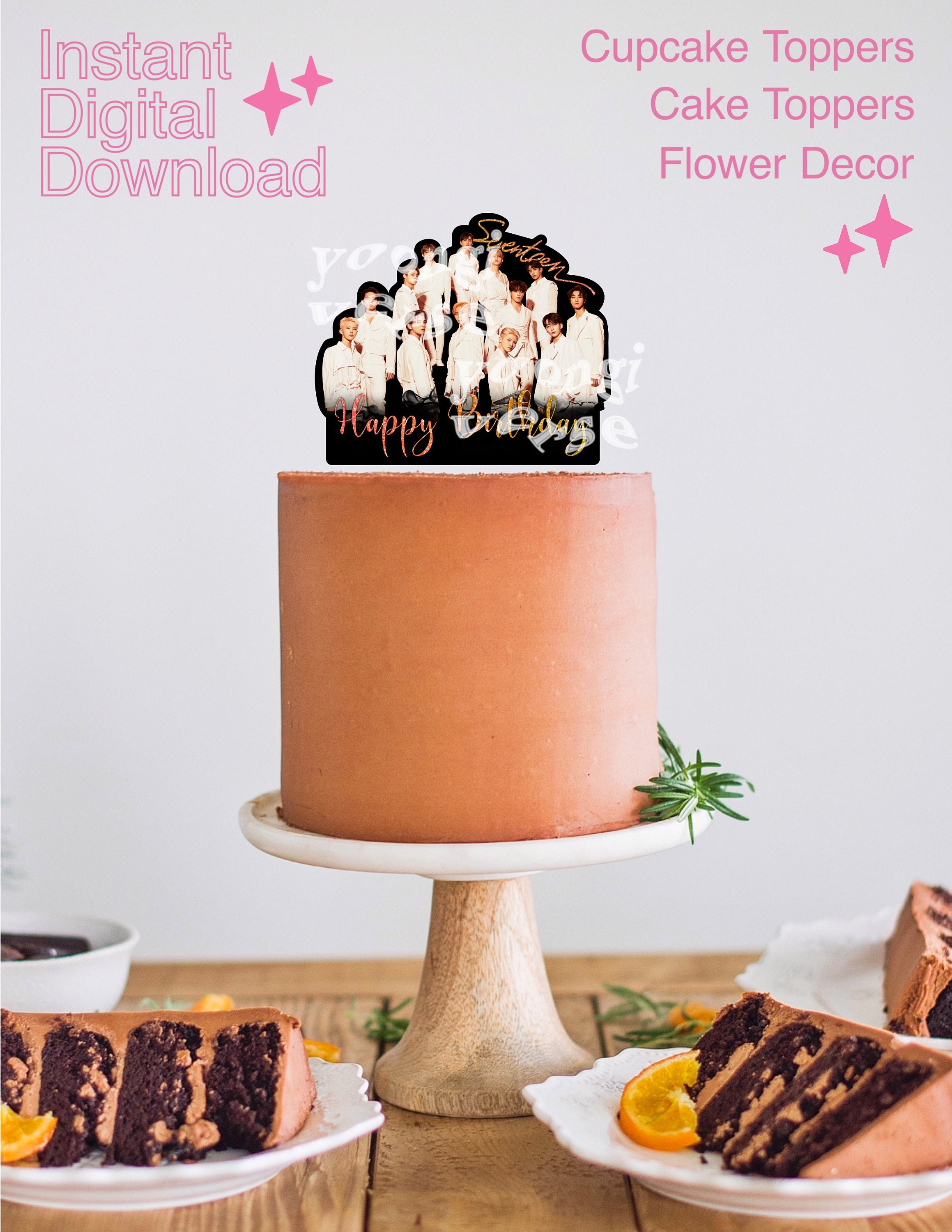 Seventeen Be the Sun Cake Toppers, Svt Cupcake Toppers, Svt Stickers ...