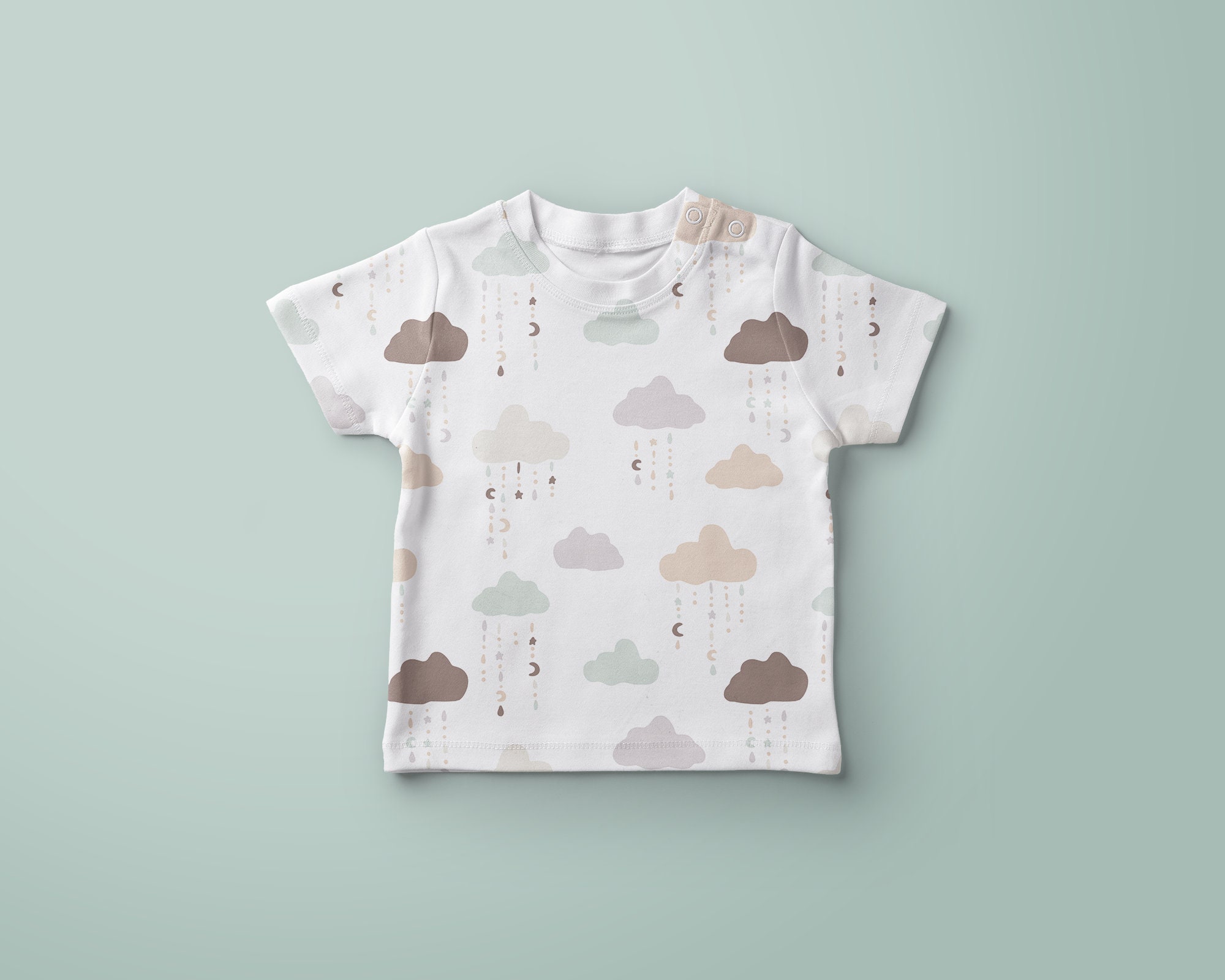 Neutral Baby Digital Papers Pack JPG, Beige Cute Seamless Patterns for ...