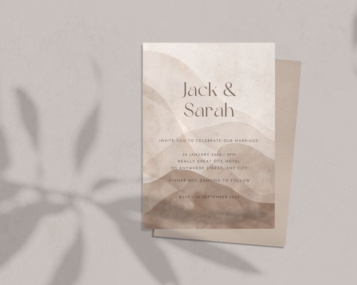 Neutral Color Watercolor Background, Watercolor Waves Clipart Digital ...