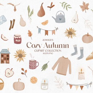 Autumn Clipart Set Images PNG AI EPS, Fall Illustrations Vector ...